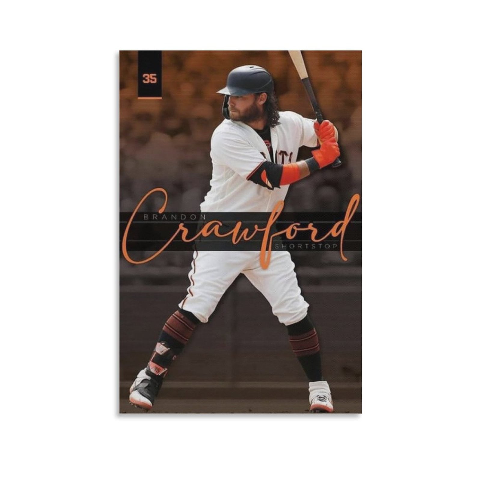 Brandon Crawford Canvas Poster Posters Wall Art Painting Canvas Gift ...