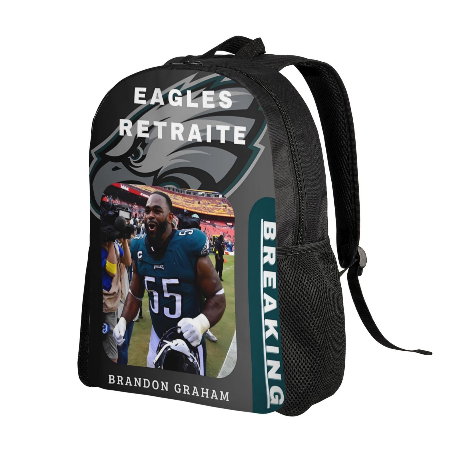 Brandon Graham Custom Campus Backpack, Fan Computer Backpack with ...