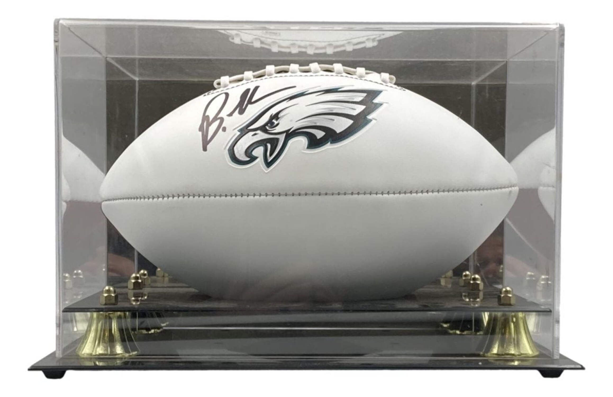 Brandon Graham Signed Philadelphia Eagles Logo Football JSA w/ Case ...