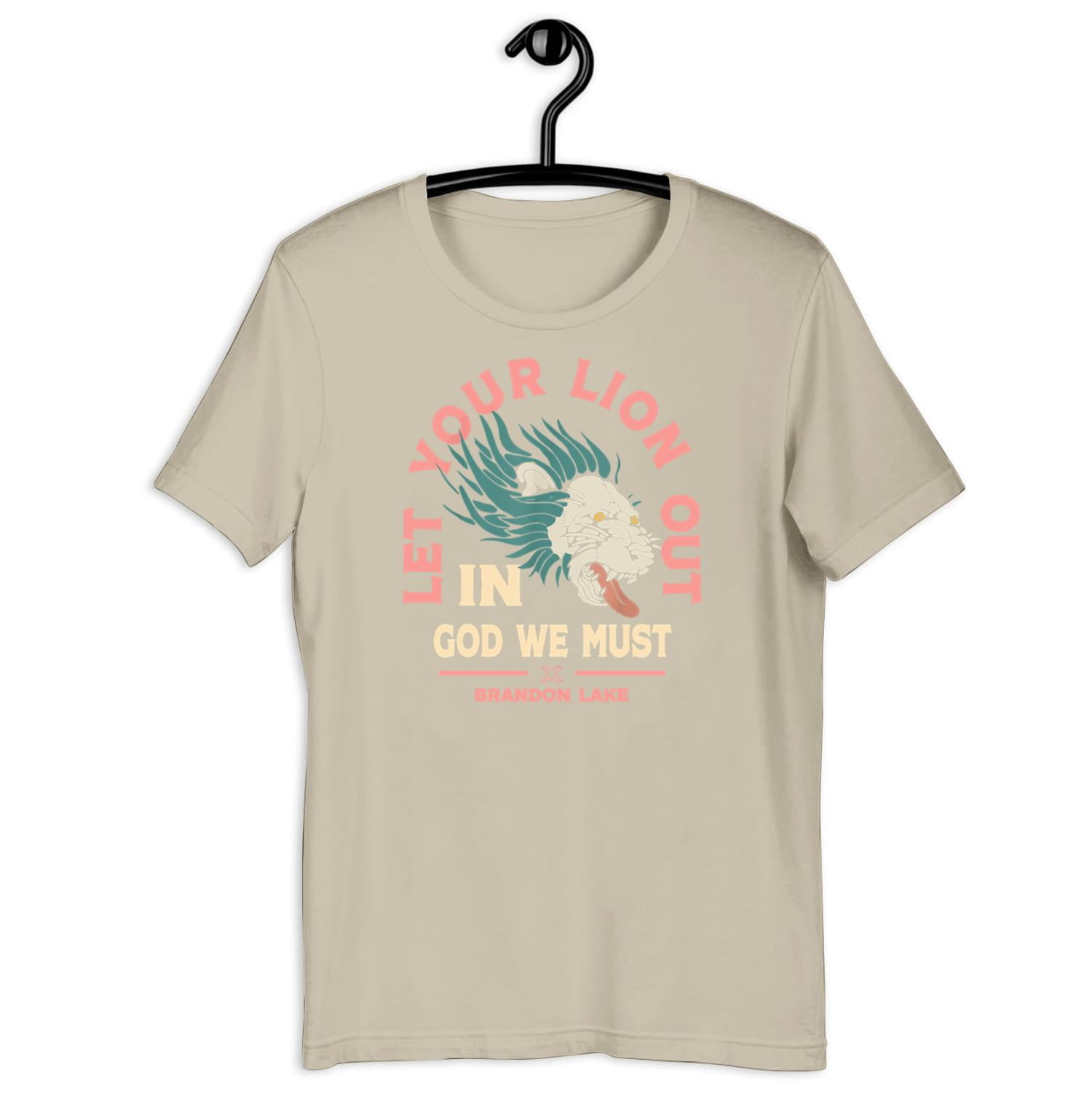 Brandon Lake Let Your Lion Out We Must Merch T-Shirt-TH31437 - Walmart.com