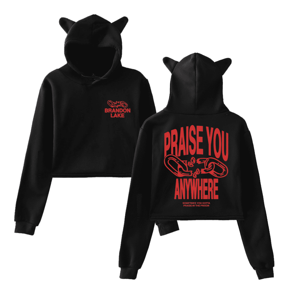 Brandon Lake Merch Praise You Any Where Girl's Cute Cat Ear Cropped ...