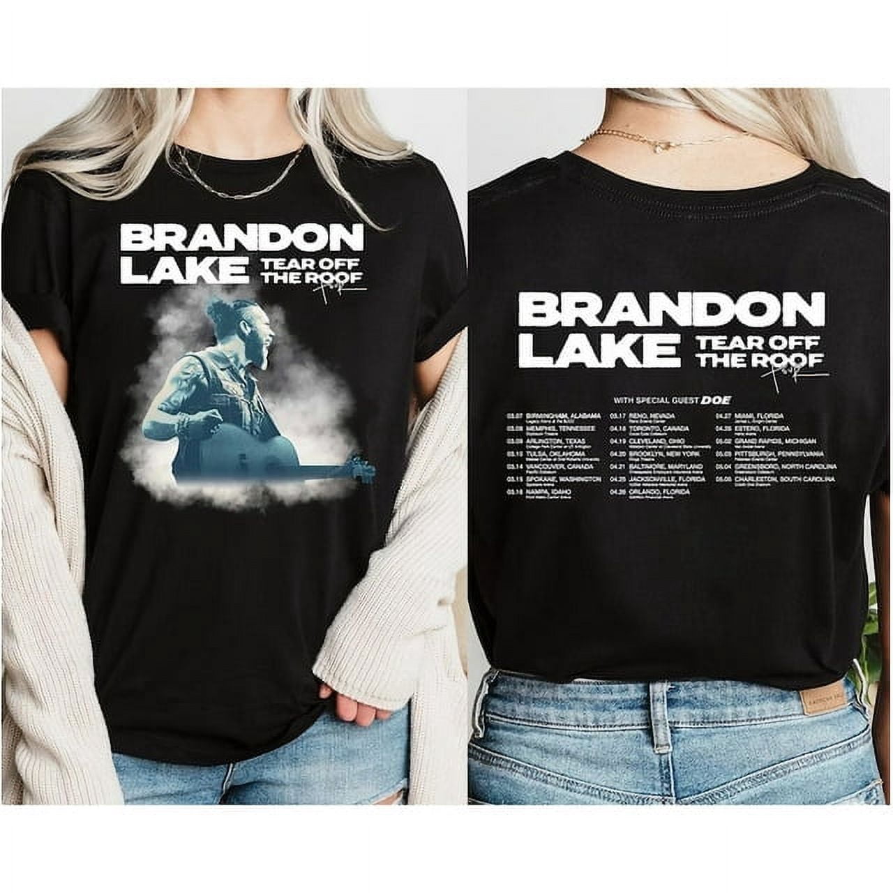 Brandon Lake Tear Off The Roof Tour 2024 Shirt, Brandon Lake Fan Gift ...