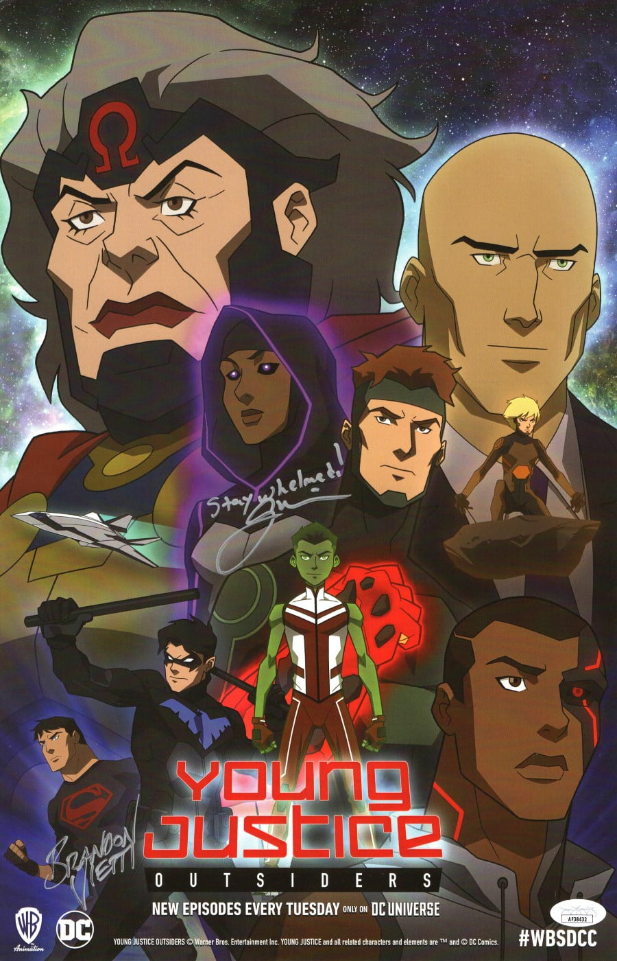 Brandon Vietti Greg Weisman Dual Signed 11X17 Poster Young Justice JSA ...