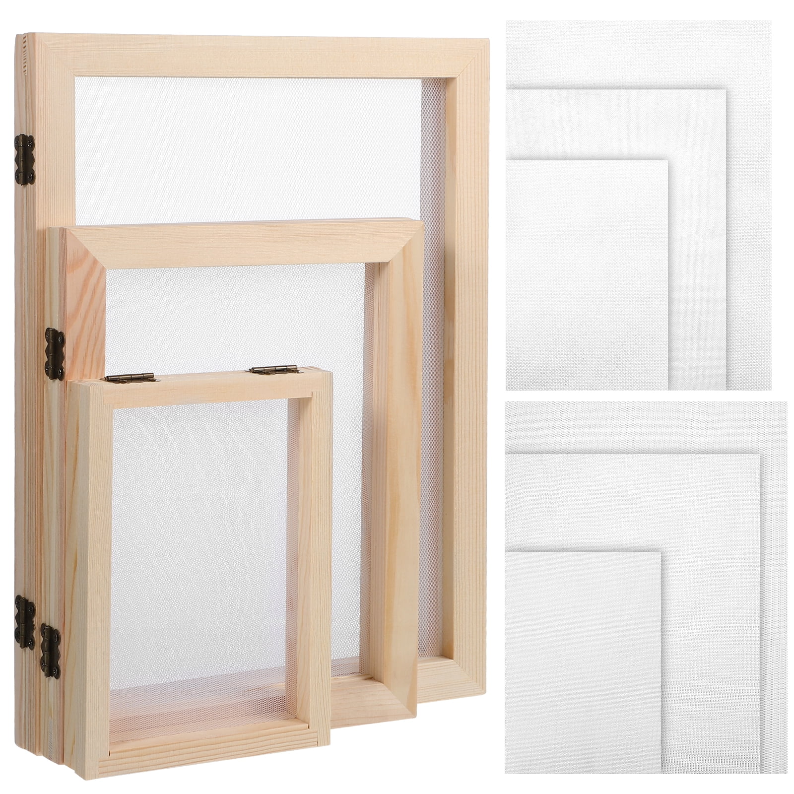 STRANDCHIC Natural Texture Wooden Paper Making Screen Kit for DIY ...