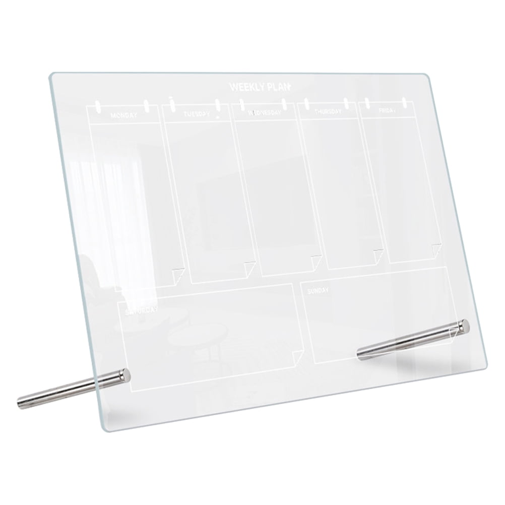 STRANDCHIC Transparent Acrylic Whiteboard for Desk, Multi-Function Memo ...