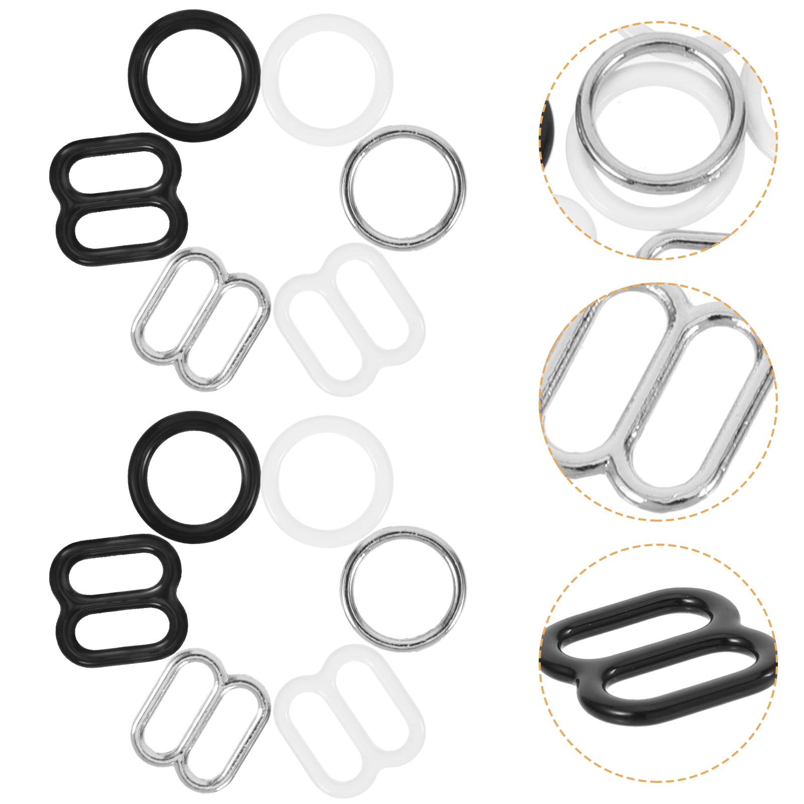 Brandonz 30 Pairs of Household Bra Strap Hooks Portable Bra Adjuster ...