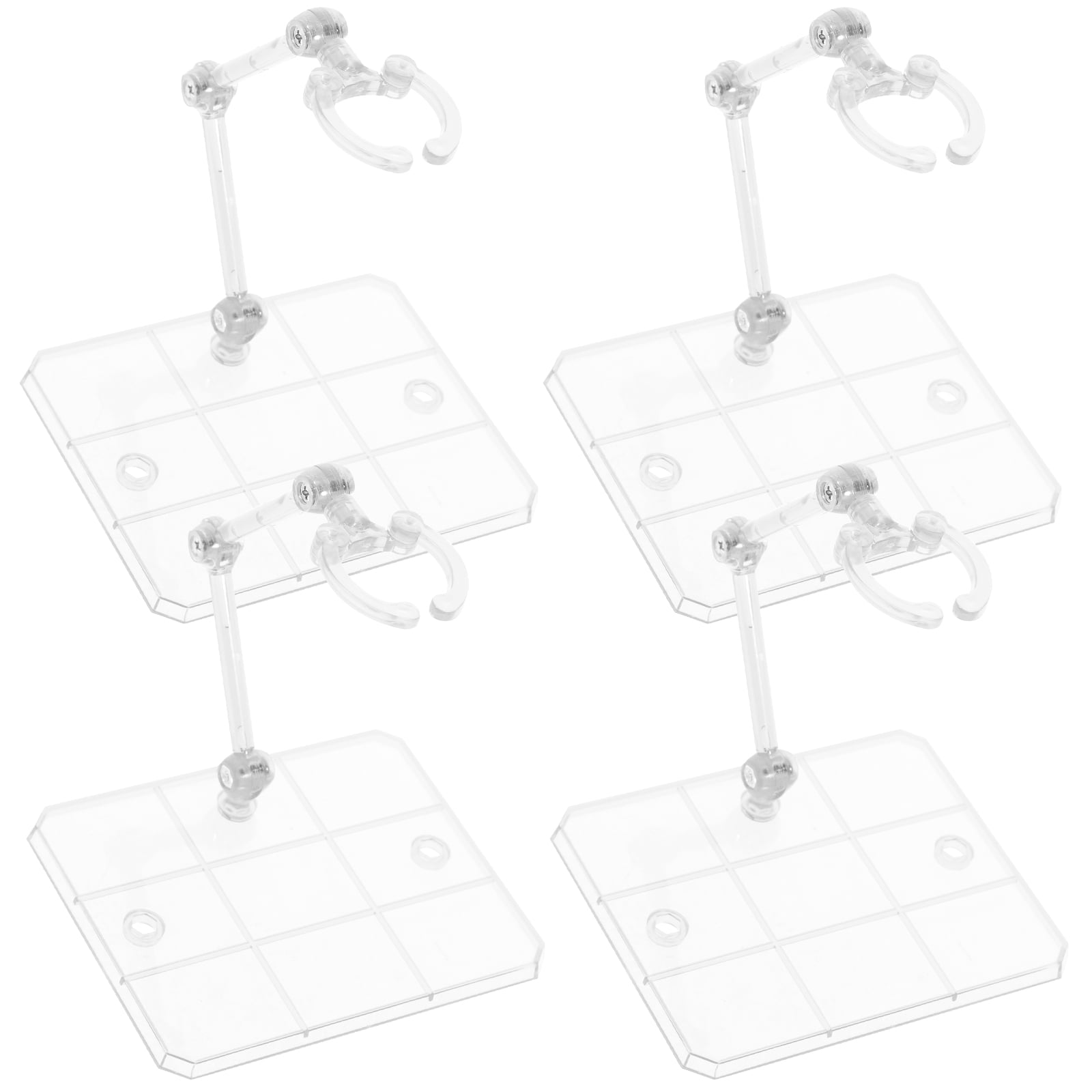 Etereauty Adjustable Clear Action Figure Display Stands 4pcs, PVC, 9 ...
