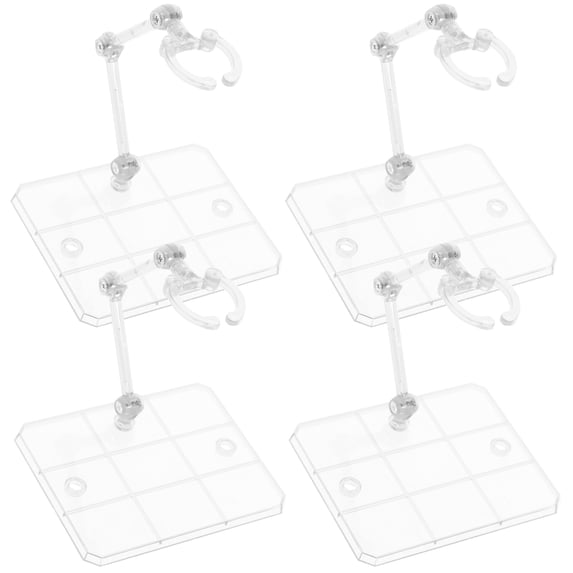 Etereauty Adjustable Clear Action Figure Display Stands 4pcs, PVC, 9 ...