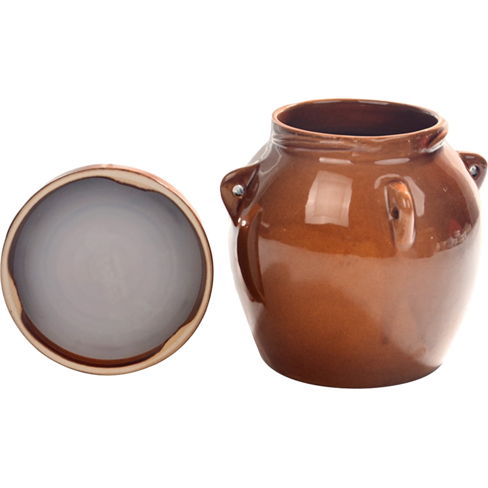 Brandonz Ceramic Pickle Jar Sealed Retro Honey Jar Traditional Grain ...