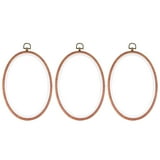 Brandonz Wooden Ring Ornament 3Pcs Embroidery Frame Set for DIY Sewing ...