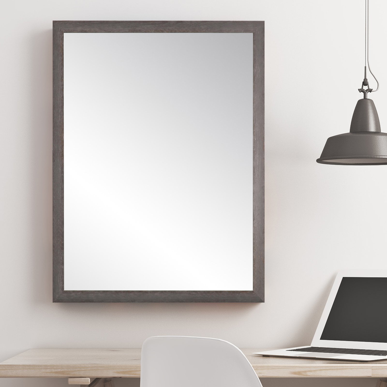 Charcoal Farmhouse Gray Wall Mirror - Walmart.com