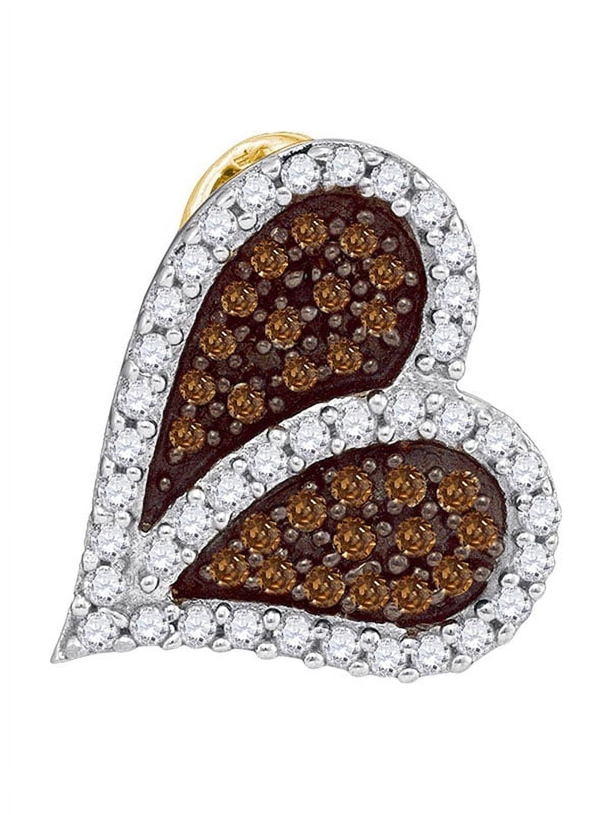 Brandy Diamond® Chocolate Brown 10K Yellow Gold Sideways Lovely ...