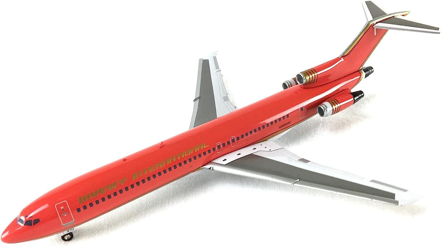 Braniff Ultra Redgold Boeing 727200 Airplane Miniature Model Diecast ...