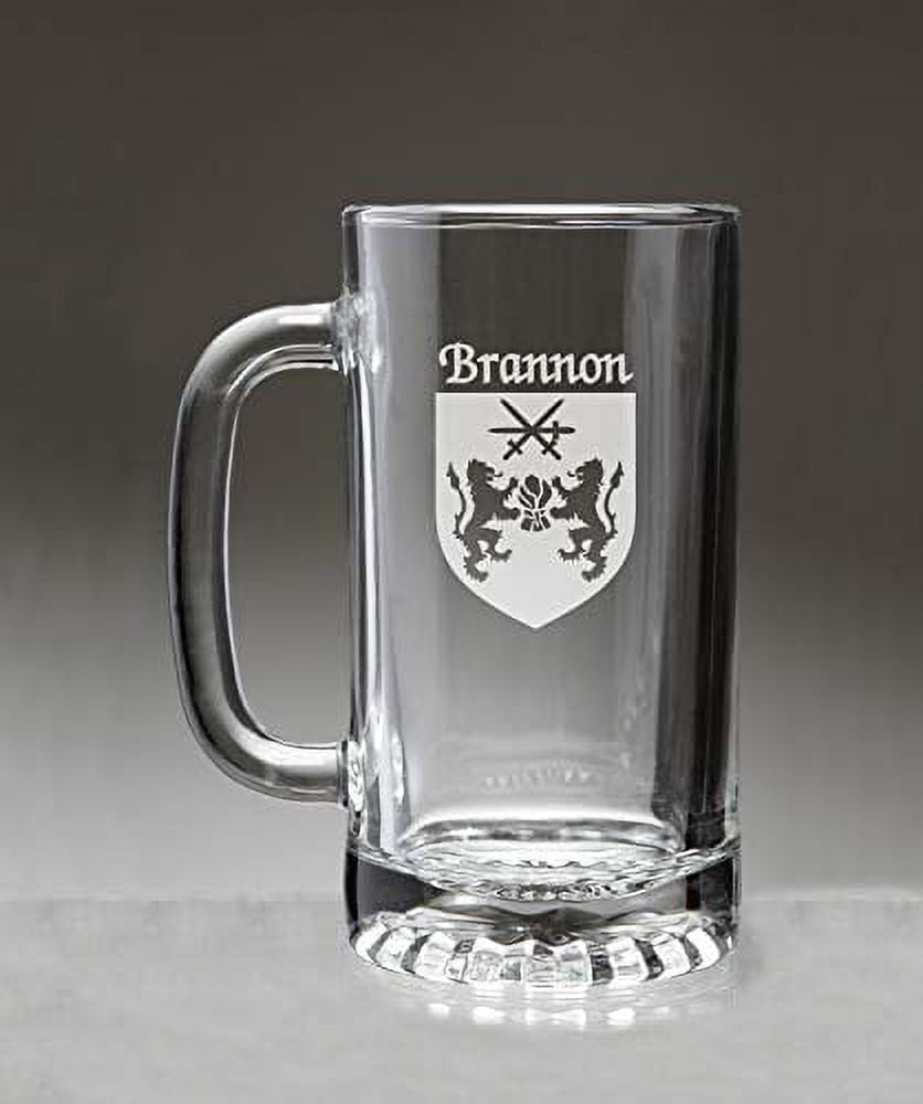Brannon Irish Coat of Arms Glass Beer Mug (Sand Etched) - Walmart.com