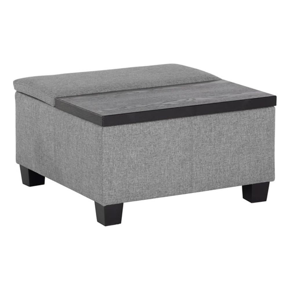 Brant House Aldo Storage Ottoman, Light Gray Fabric, Lift Top, Hidden ...