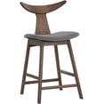 Brant House Jaxton 24.5" Modern Fabric Counter Stool in Dark Gray ...