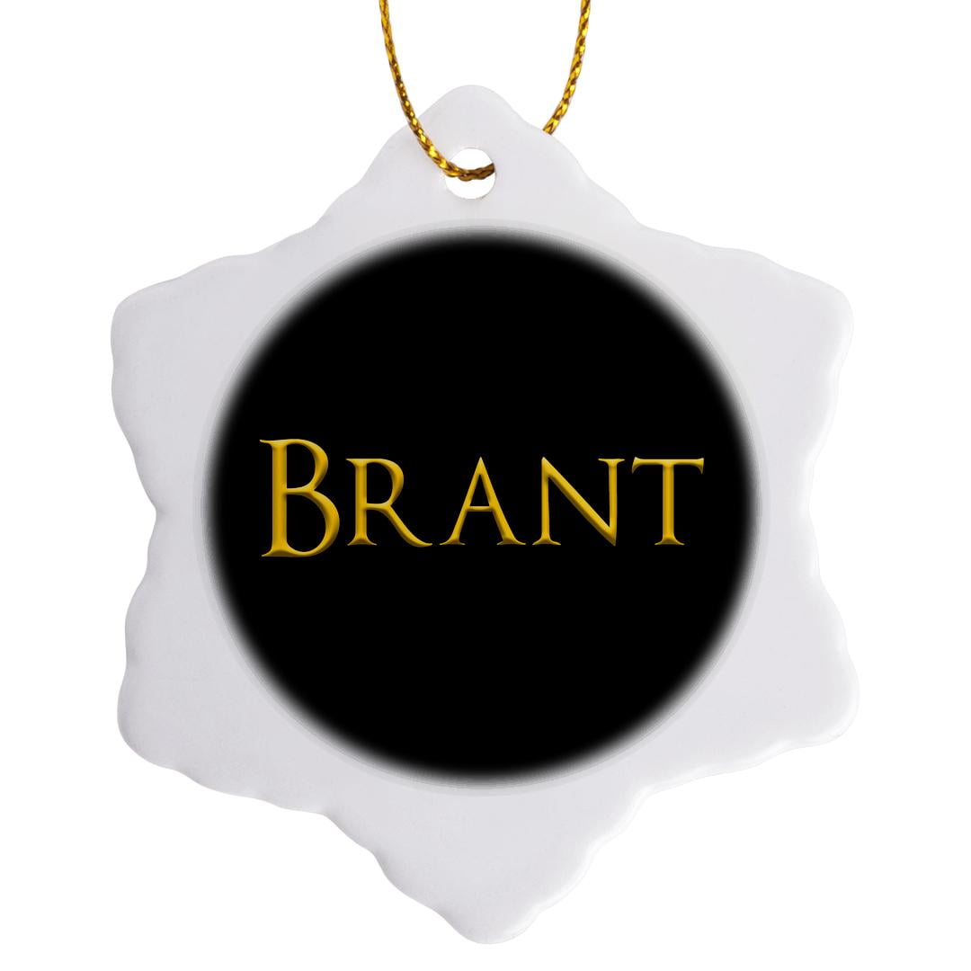 3drose, Brant Trendy Man Name in America. Yellow on Black Talisman, 3 ...