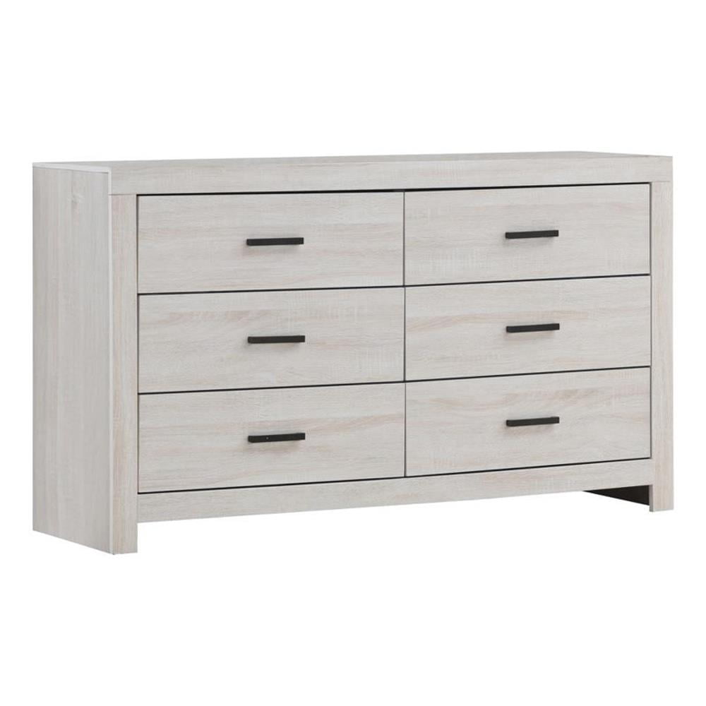 Brantford 6-drawer Dresser Coastal White - Walmart.com