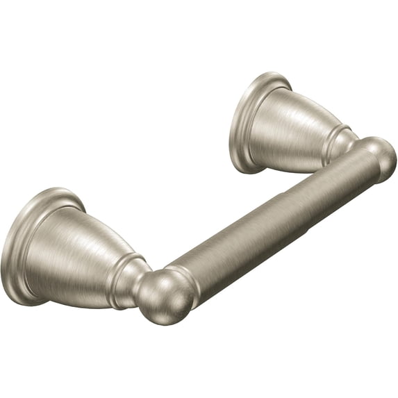 Brantford Traditional Brushed Nickel Spring-Loaded Wall Mounted Toilet ...