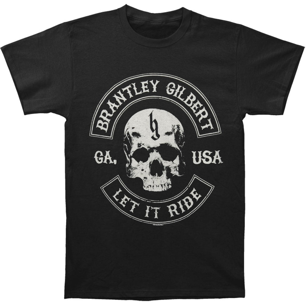 Brantley Gilbert Men's Let It Ride Skull T-shirt XX-Large Black ...