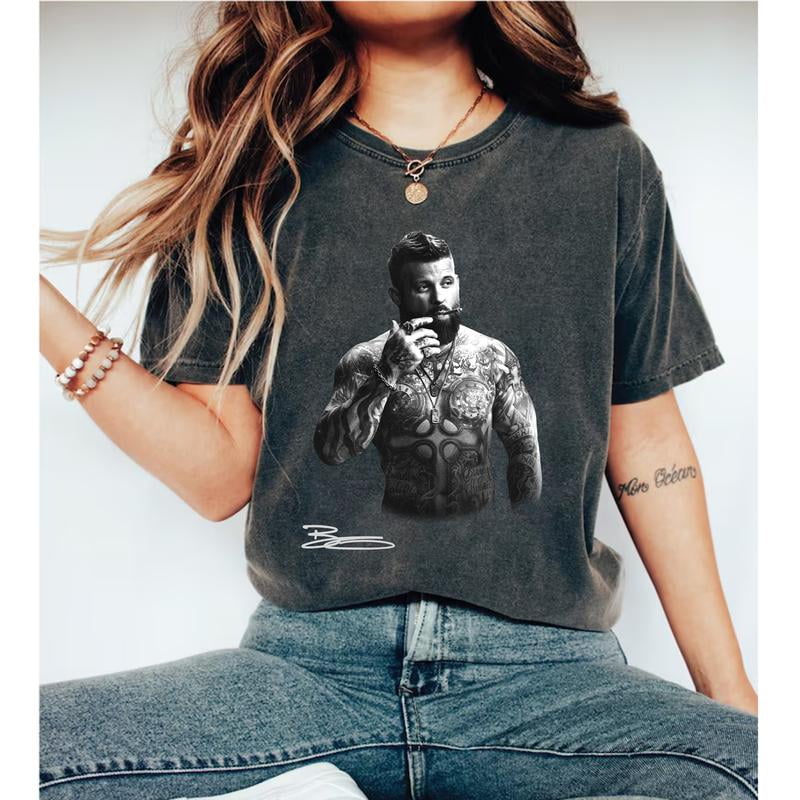 Brantley Gilbert Tattoos . Off The Rails 2024 Tour . Set Unisex Comfort ...