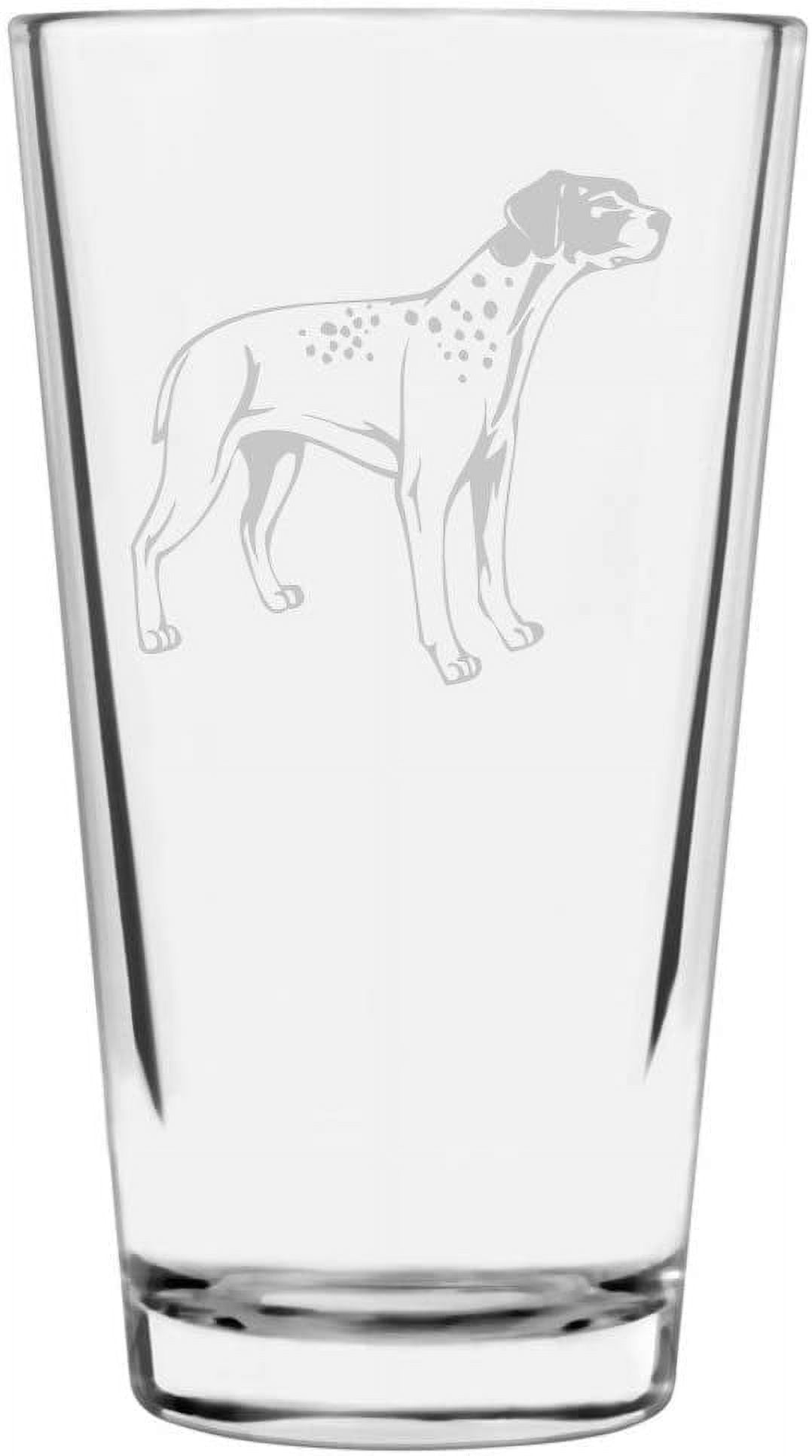 Braque Francais Pyrenees Dog Themed Etched All Purpose 16oz Libbey Pint ...