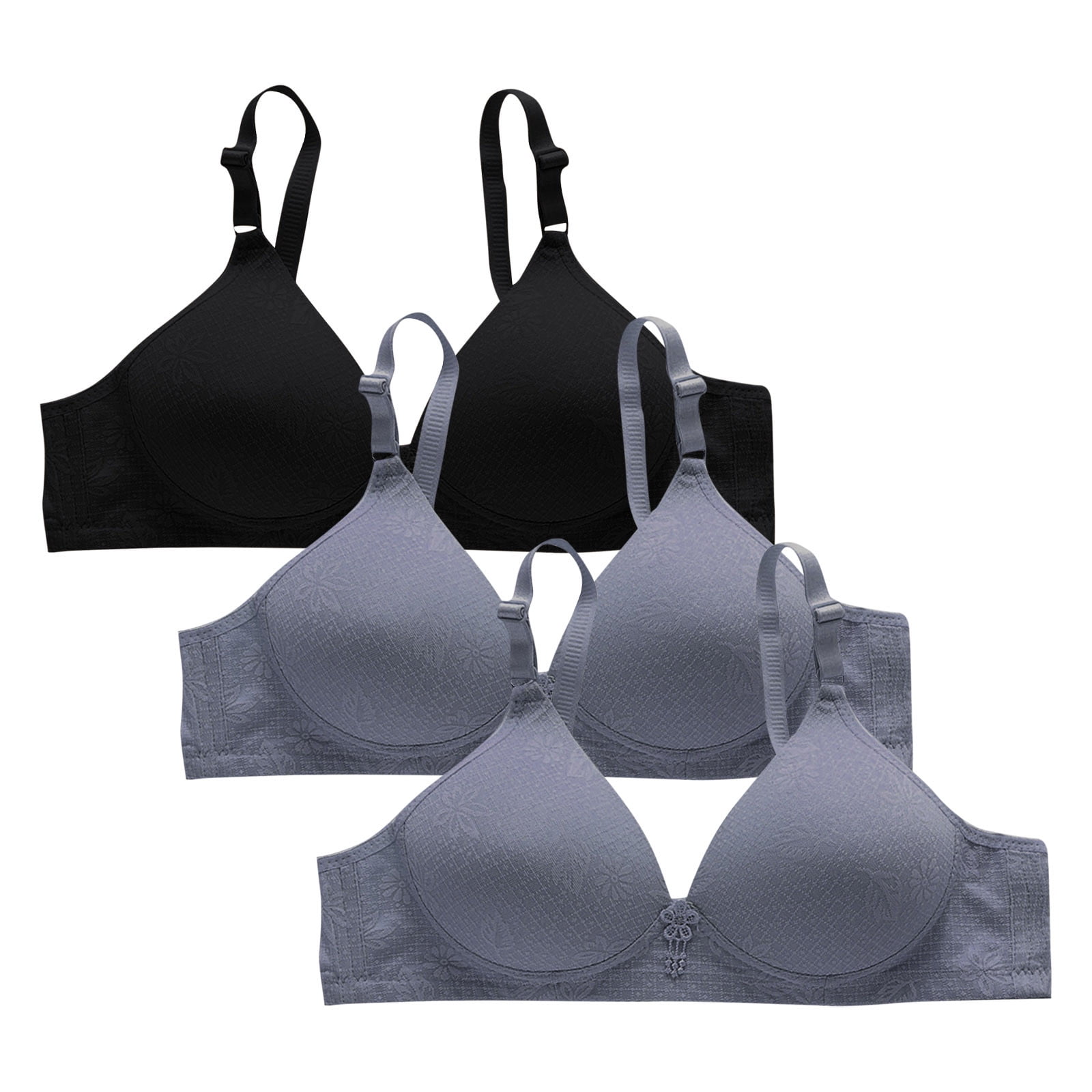 Bras Under $5! Cagogo 3 Pack Seamless Bra for Womens No Underwire Comfy ...