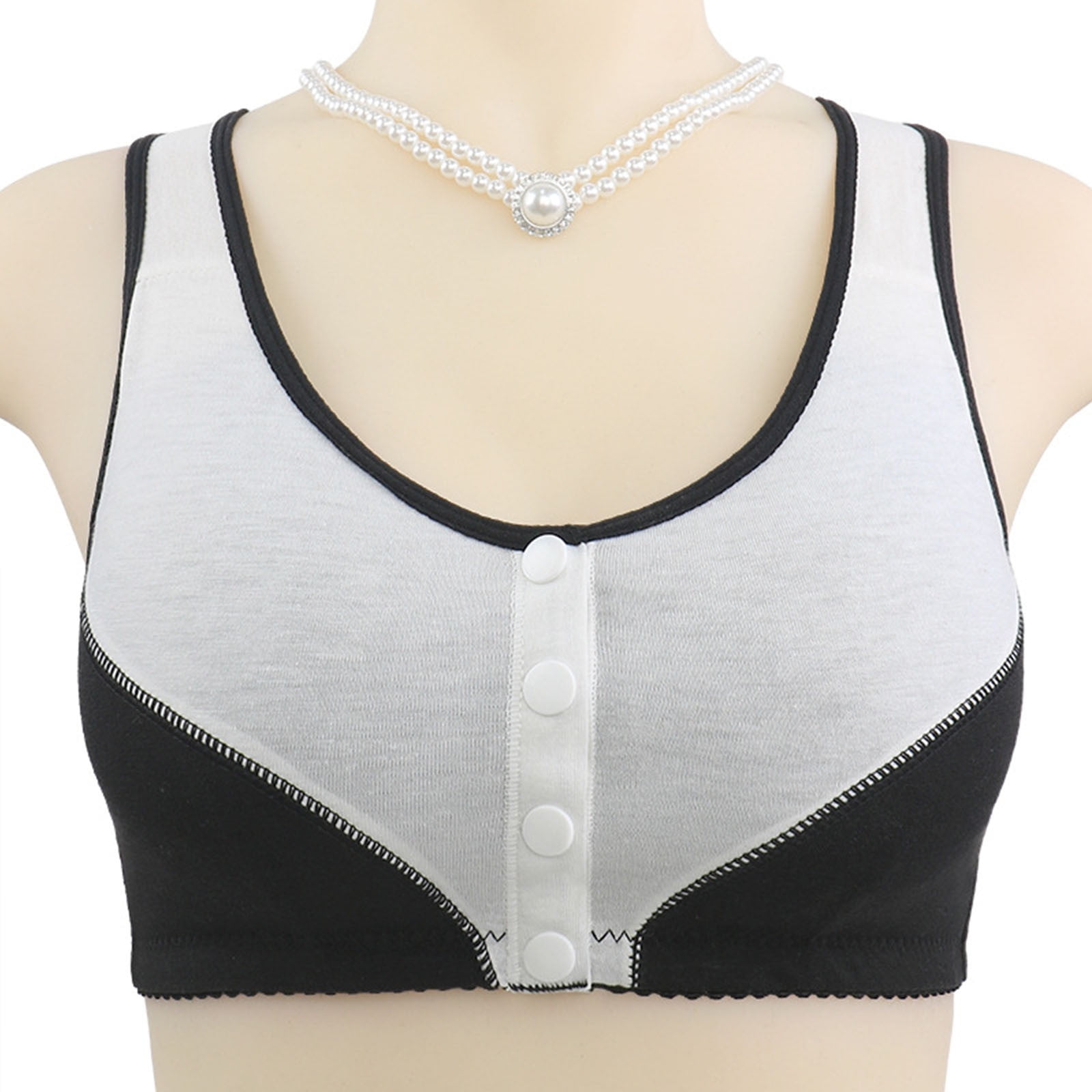Bras Under $5! Cagogo Daisy Bras for Older Women Front Closure Bras ...