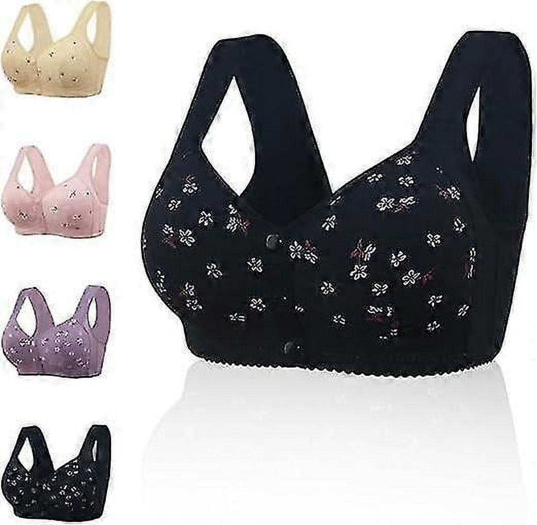 Bras For Older Women, Comfortable Convenient Front Close Button For ...