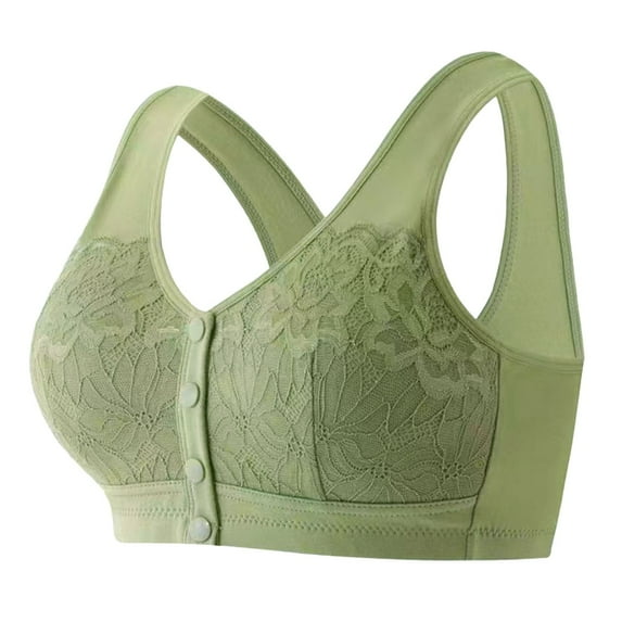 Bras For Women Comfortable Front Button Wireless Shaping Bra Lace Bras ...