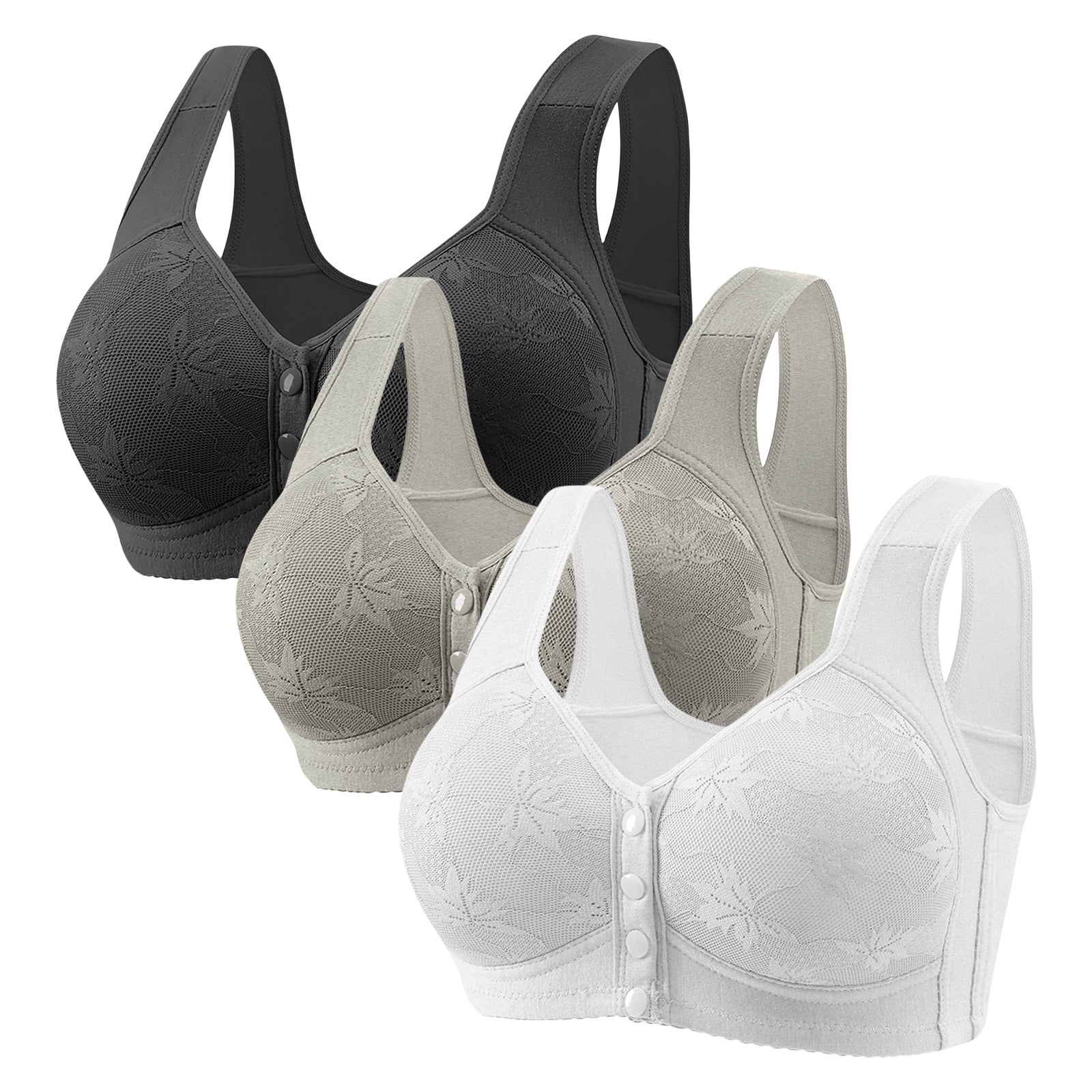 Bras For Women Front-Closure Comfortable Bra Skin-Friendly Cotton ...