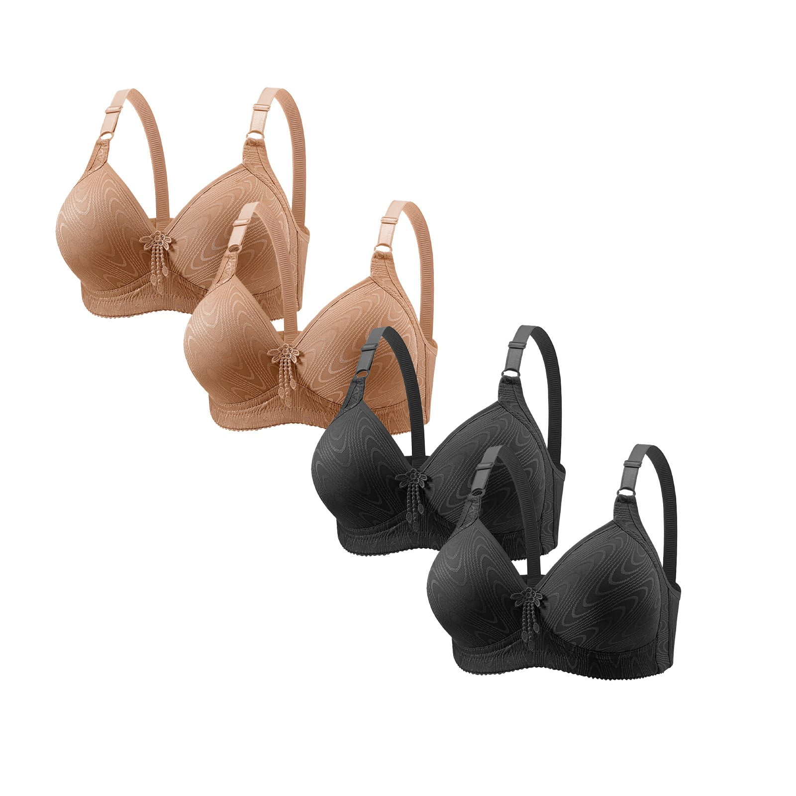 Bras For Women No Underwire Adjustable Bras Full Coverage Support ...