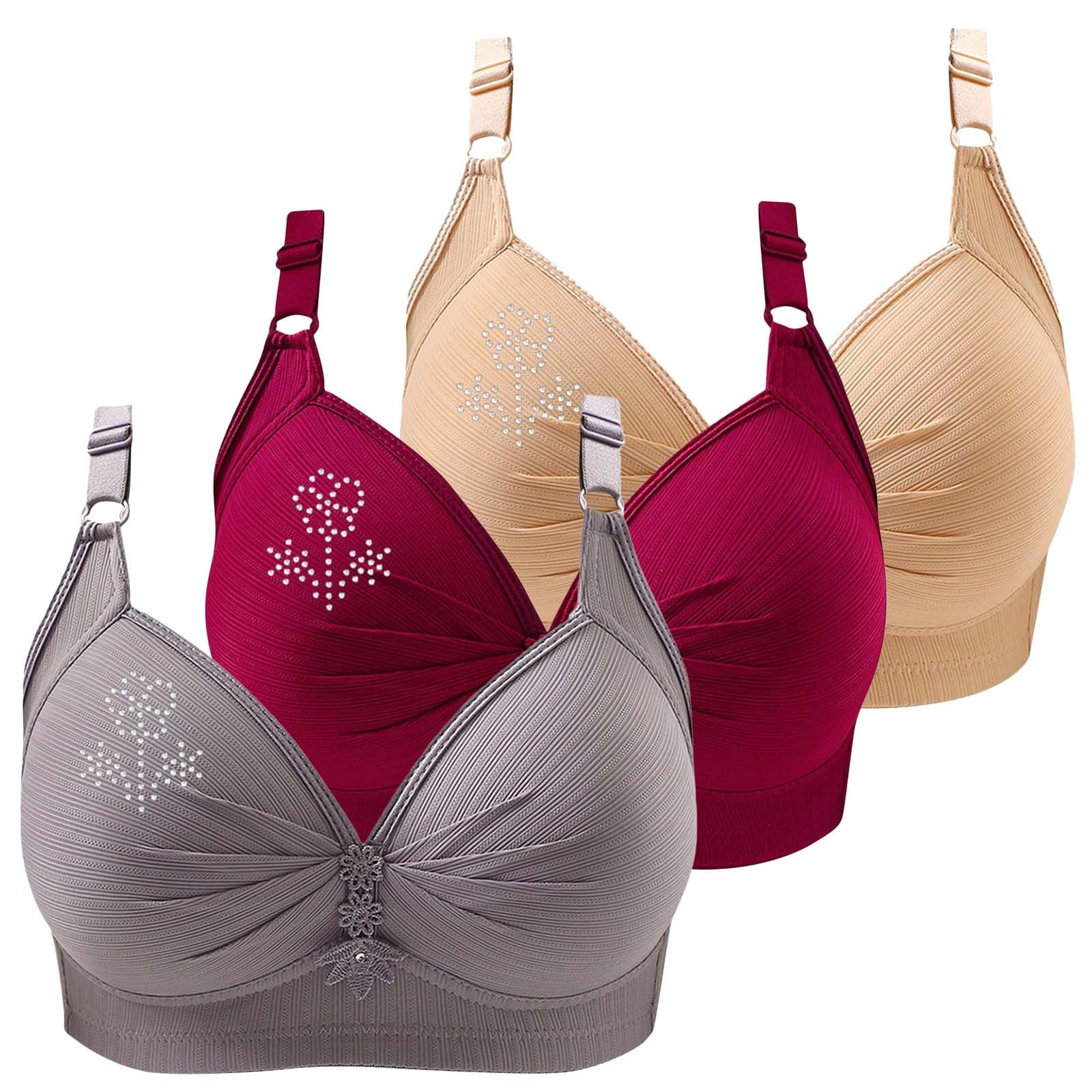 Bras For Women No Underwire Adjustable Bras Full Coverage Support ...