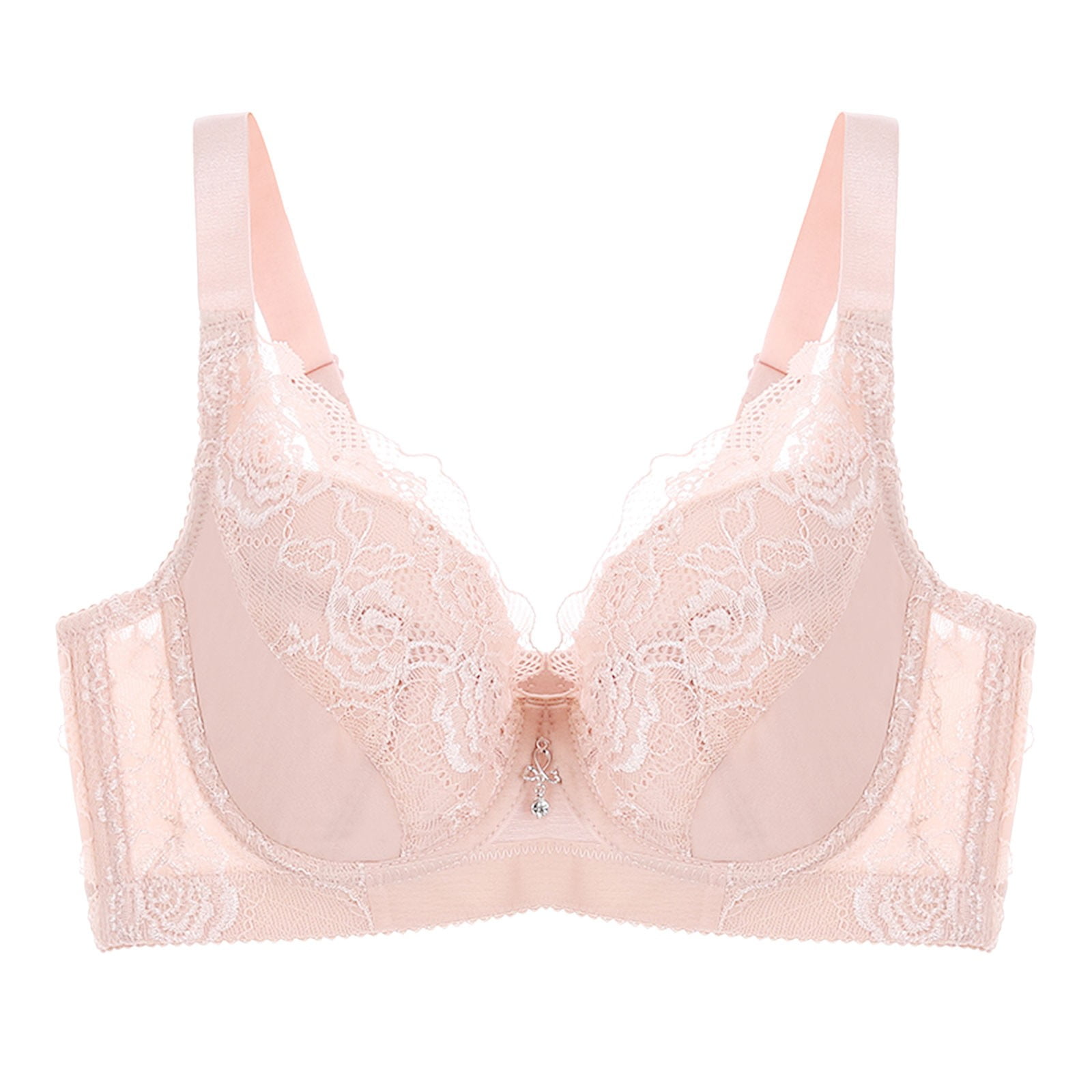 Bras For Women No Underwire Push Up With Steel Rings Large Size Thin ...