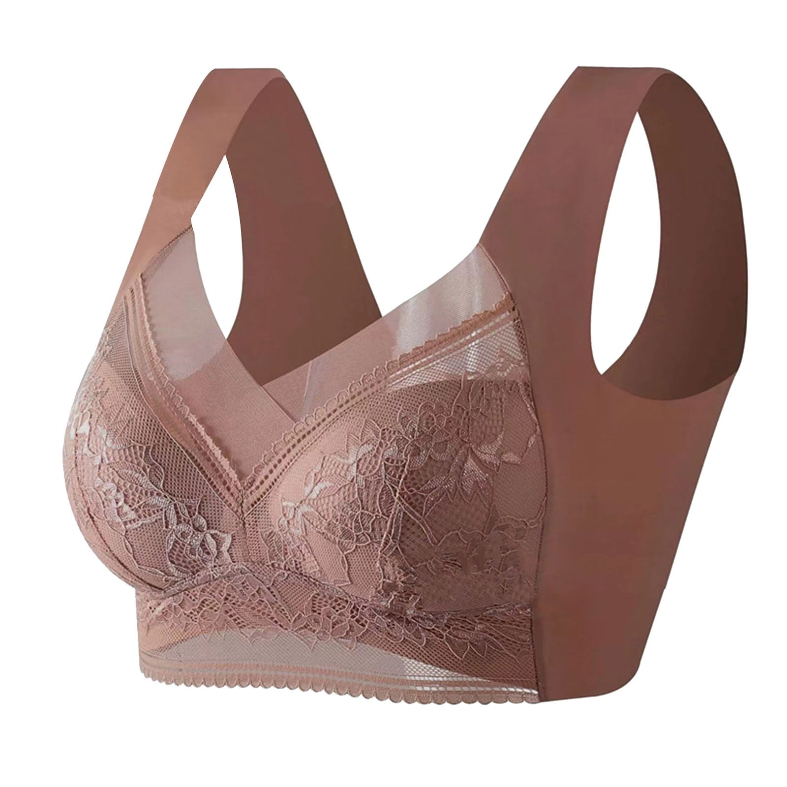 Bras Front Closure Air-Flow Mesh Thin Cup Cotton Wireless Bra Size ...