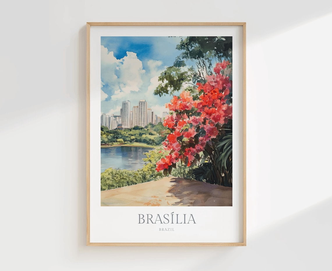 Bras Lia Brazil Brasilia Poster Home Decor Wall Art Travel Poster ...