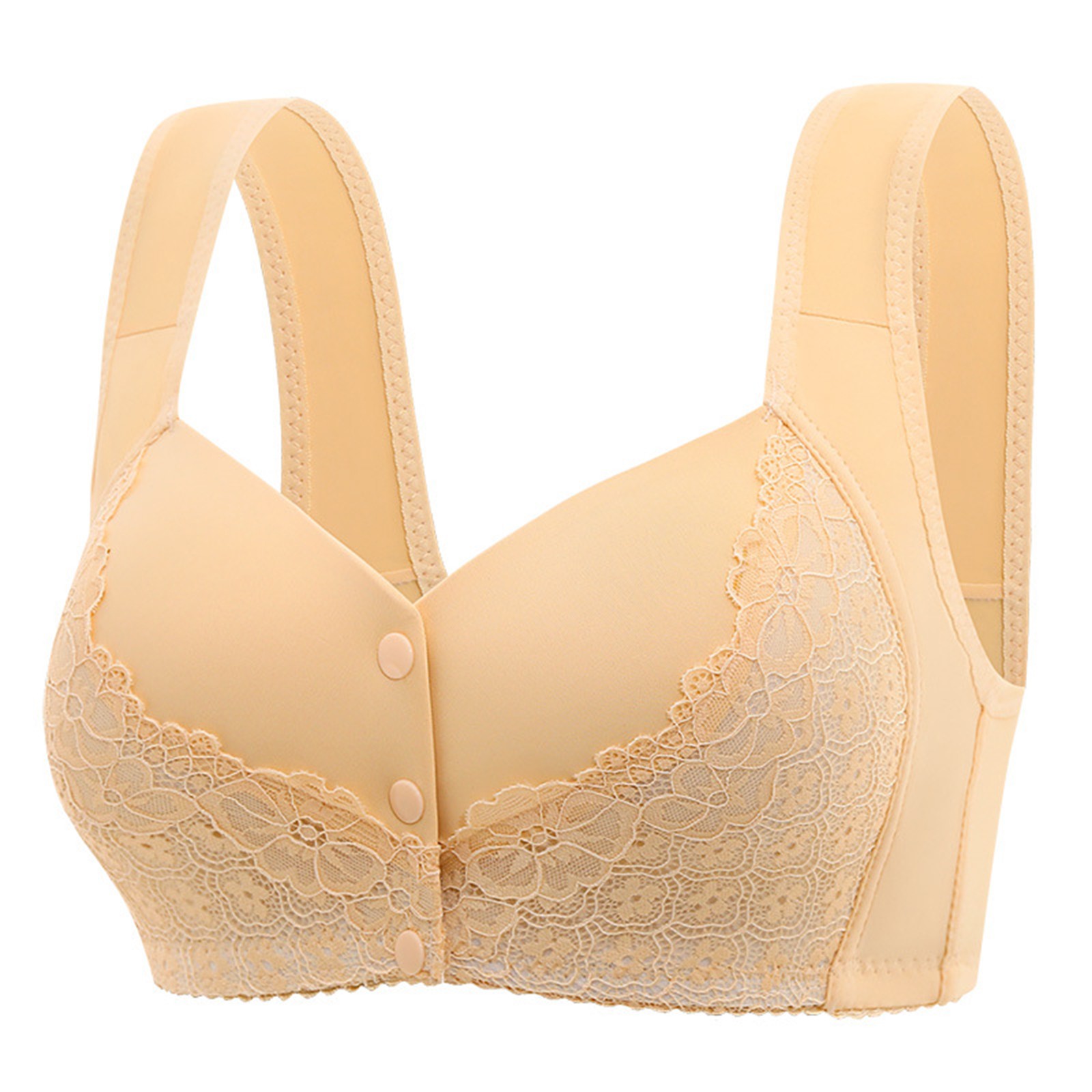 Bras for Older Women, Fadeal Bra Comfortable Front Button Wireless ...