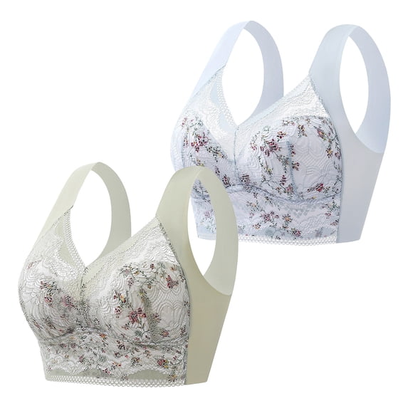 Bras for Women Bra Underwear for Women Lightweight Lace Back Wrapped ...
