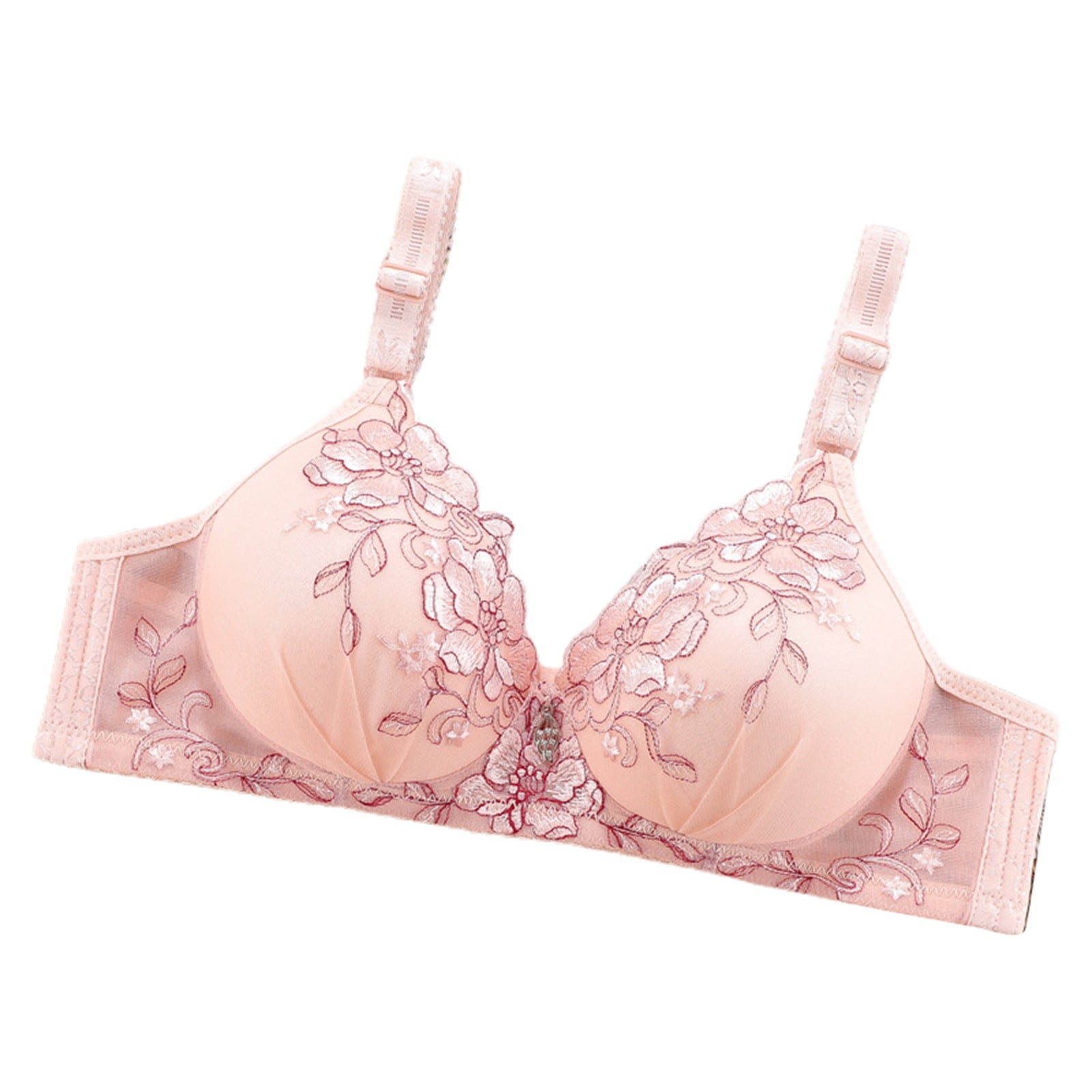 Bras for Women,Embroidered Breathable Comfort Bra Thin No Underwire ...
