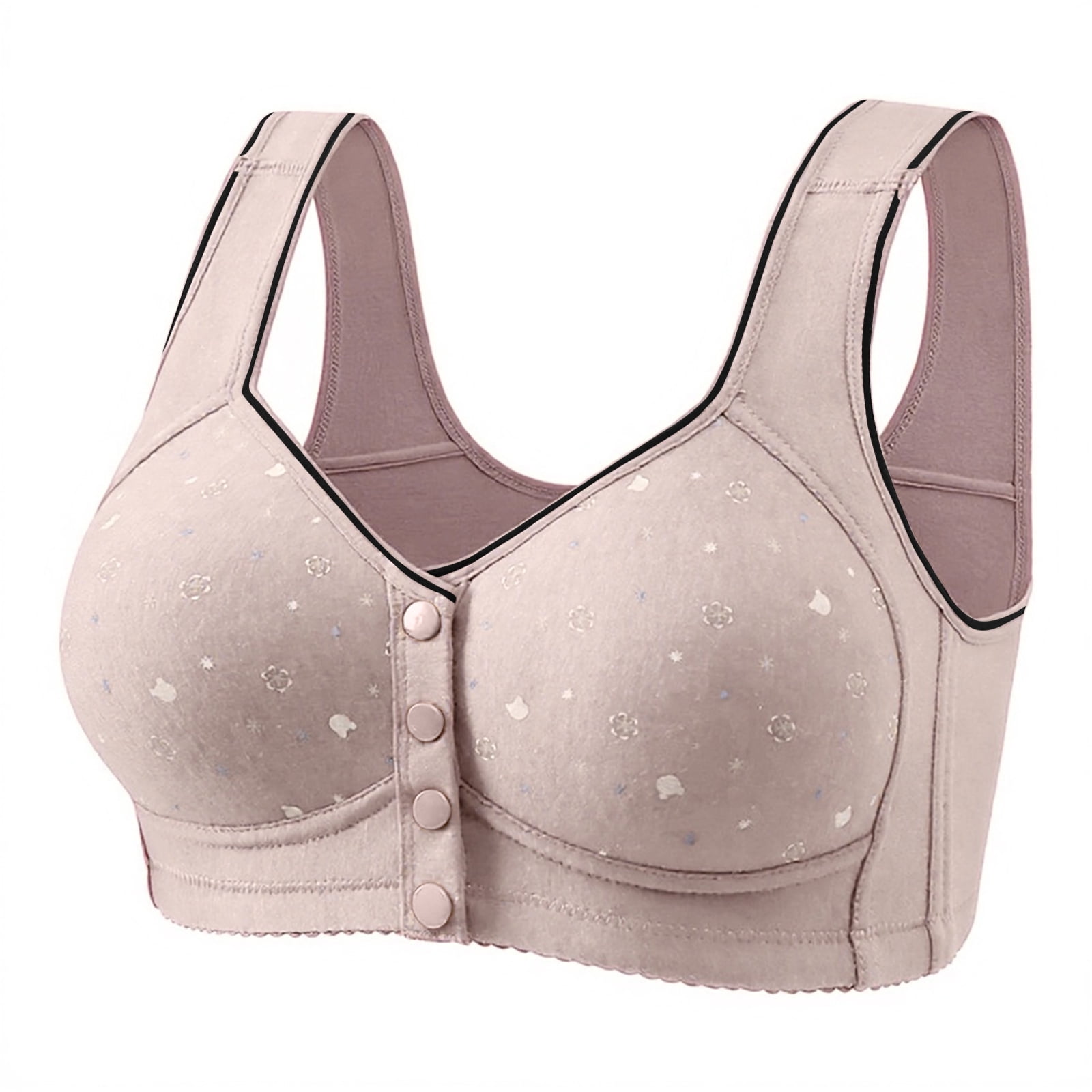 Bras for Women Front Closure 2025 No Underwire Mastectomy Bra, Full ...