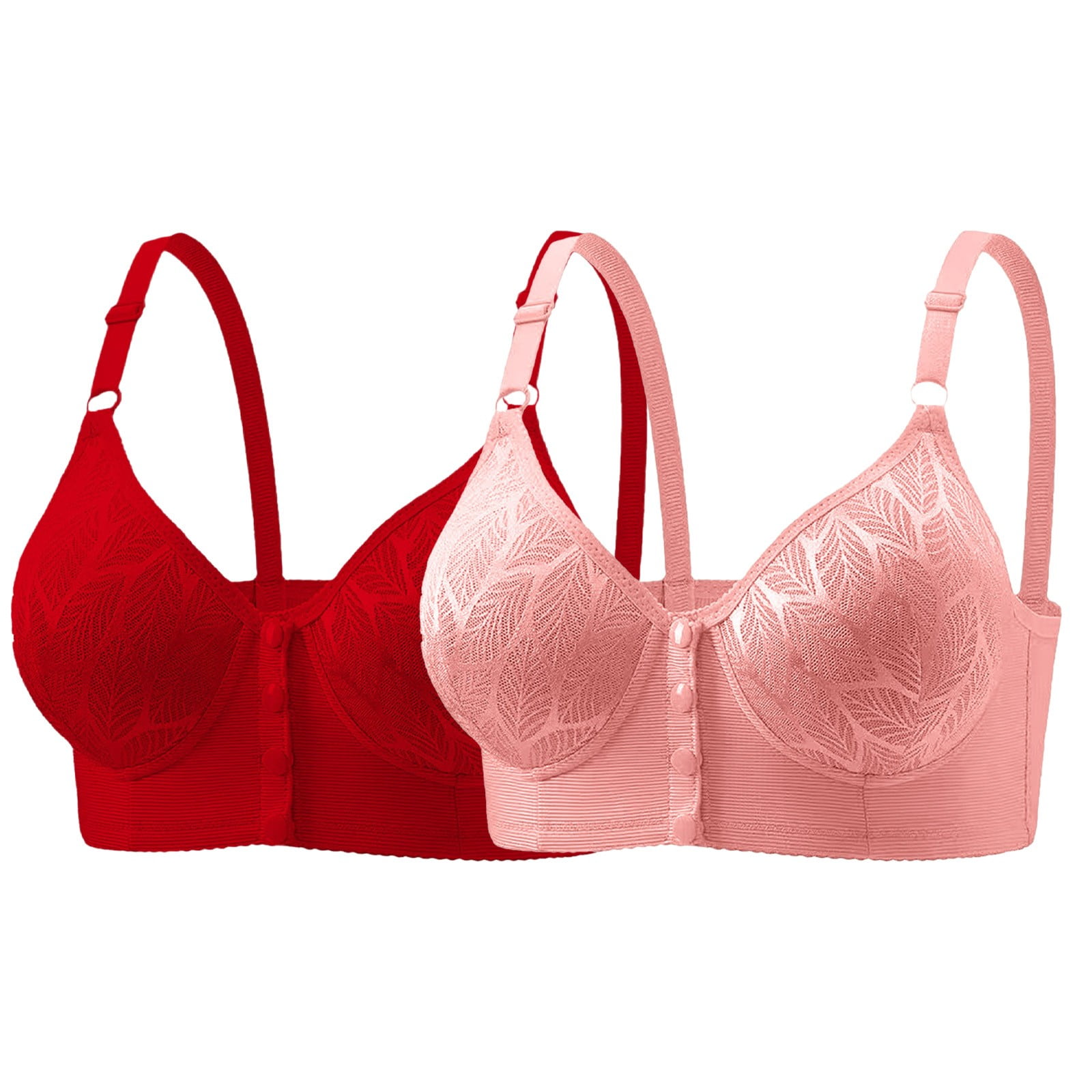 Bras for Women Front Closure, Hugcore Women's Large Sized Front Button ...