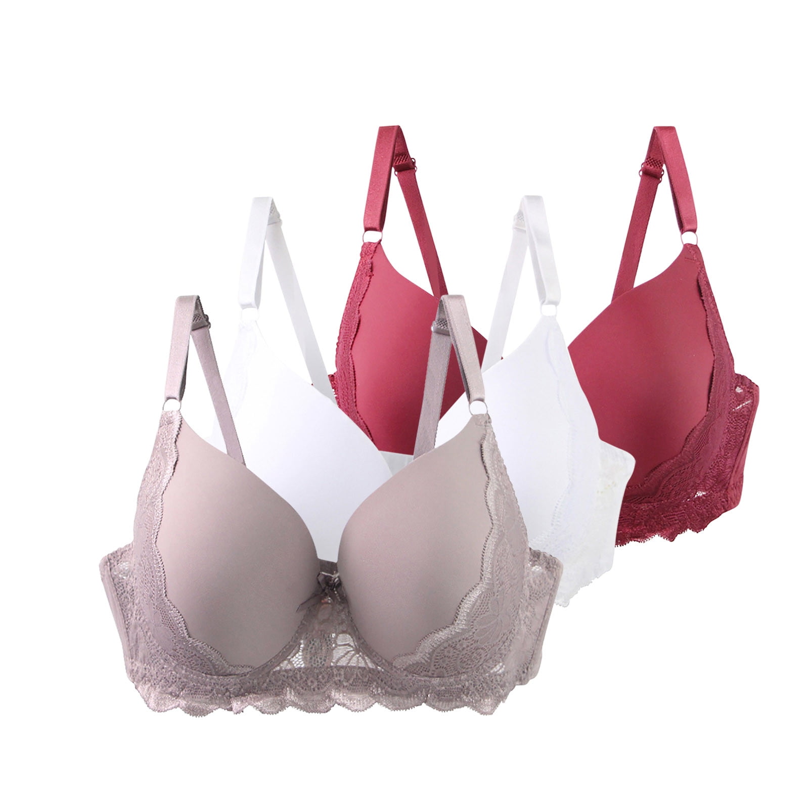 Bras for Women Full Coverage Padded Bra Wireless Bras Seamless Non ...