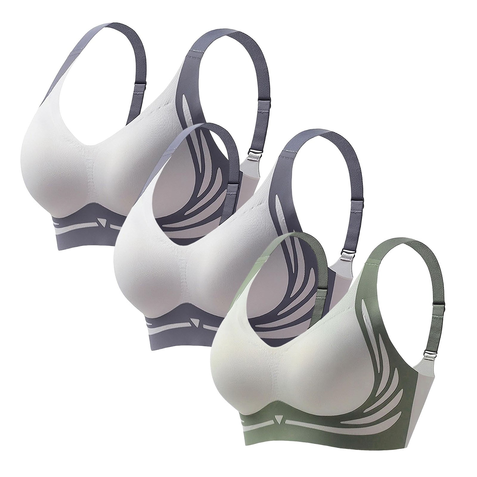 Bras for Women Pack! Comdrip 3 Pcs Powerful Bra for Women No Underwire ...