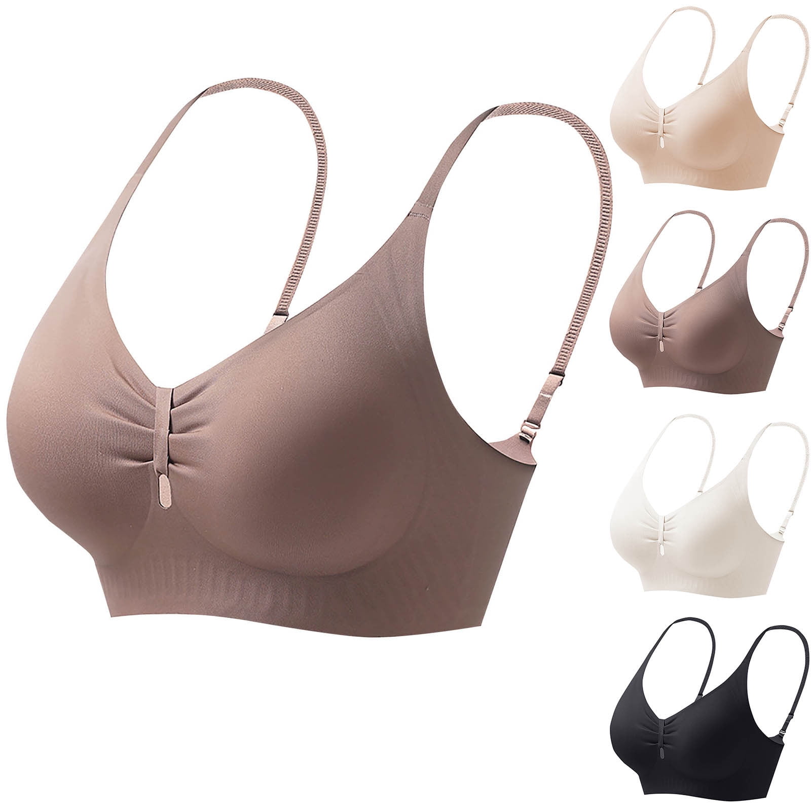 Bras for Women Plus Size Front Closure Full Coverage No Underwire Bras ...