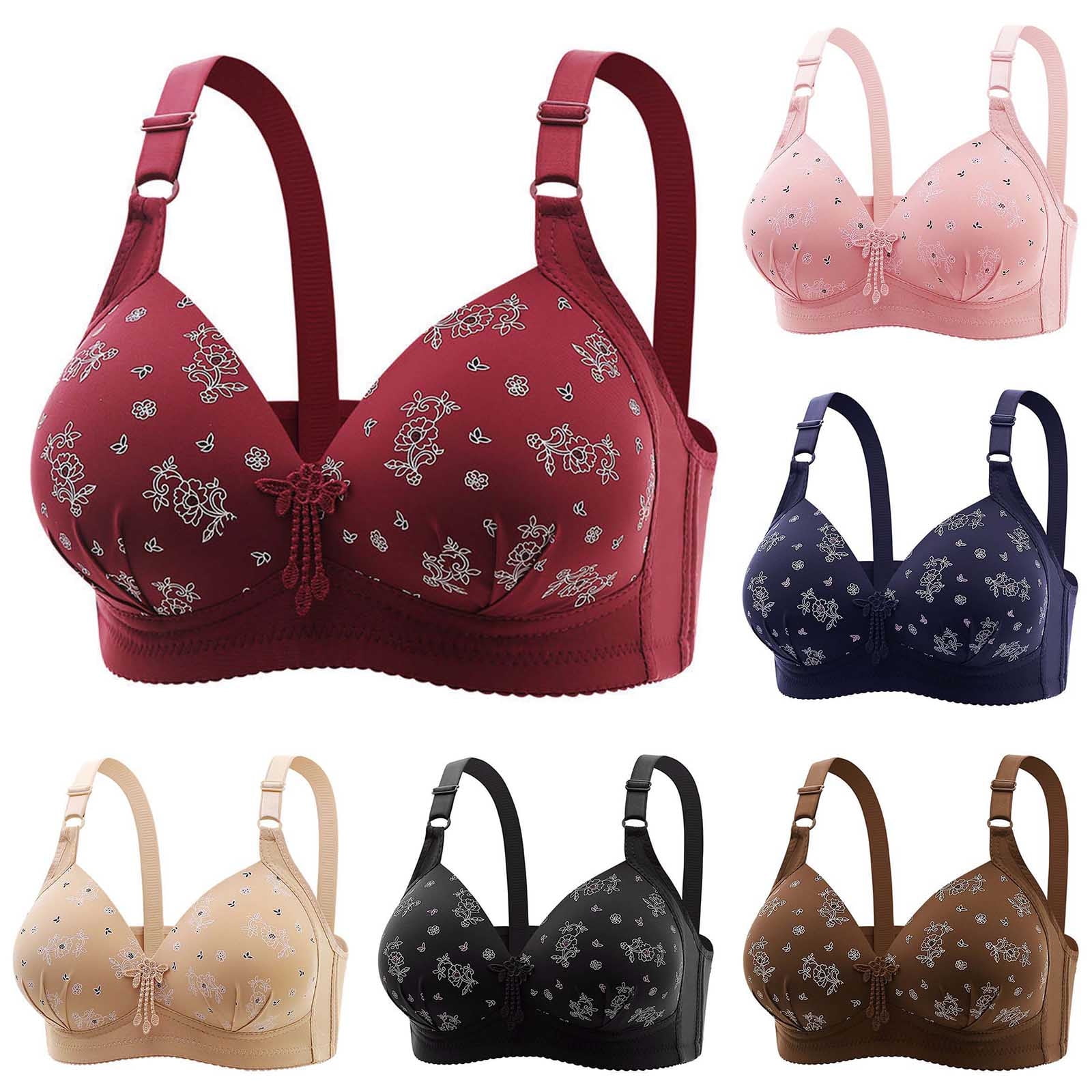 Bras for Women Plus Size Front Closure Full Coverage No Underwire Bras ...