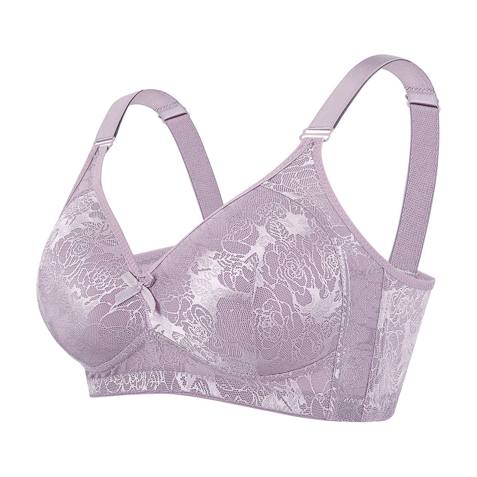 Bras for Women,Plus Size Wireless Support Bra Seamless Comfort ...
