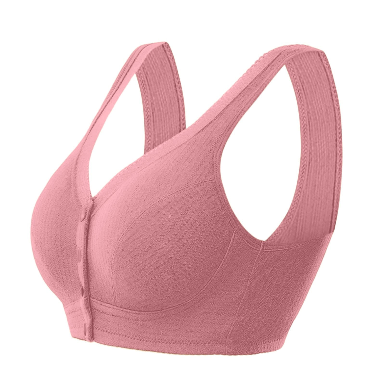 Bras, Women'S Front Closure Wireless Plus Size Push Up Bra With Wide ...