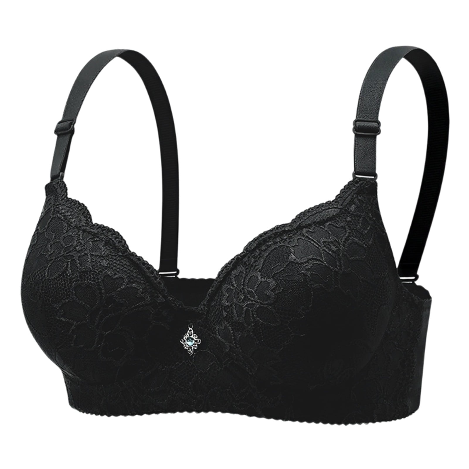 Bras, Women'S Lace Soft Underwire Push Up Bra, Adjustable Straps ...