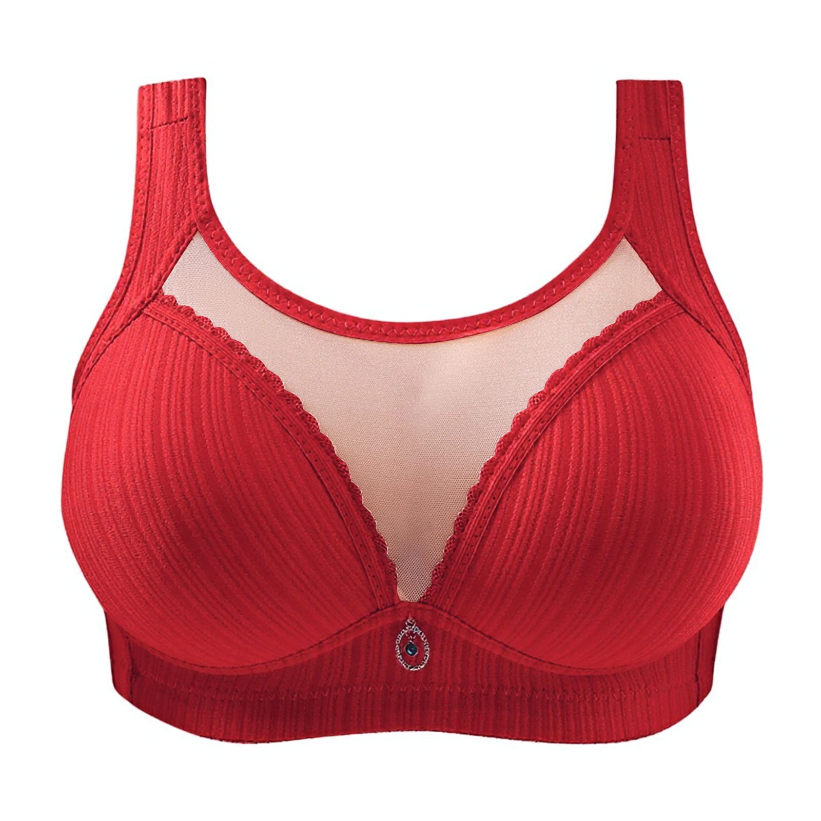 Bras, Women'S Plus Size Strapless Adjustable Wireless Bralette With ...