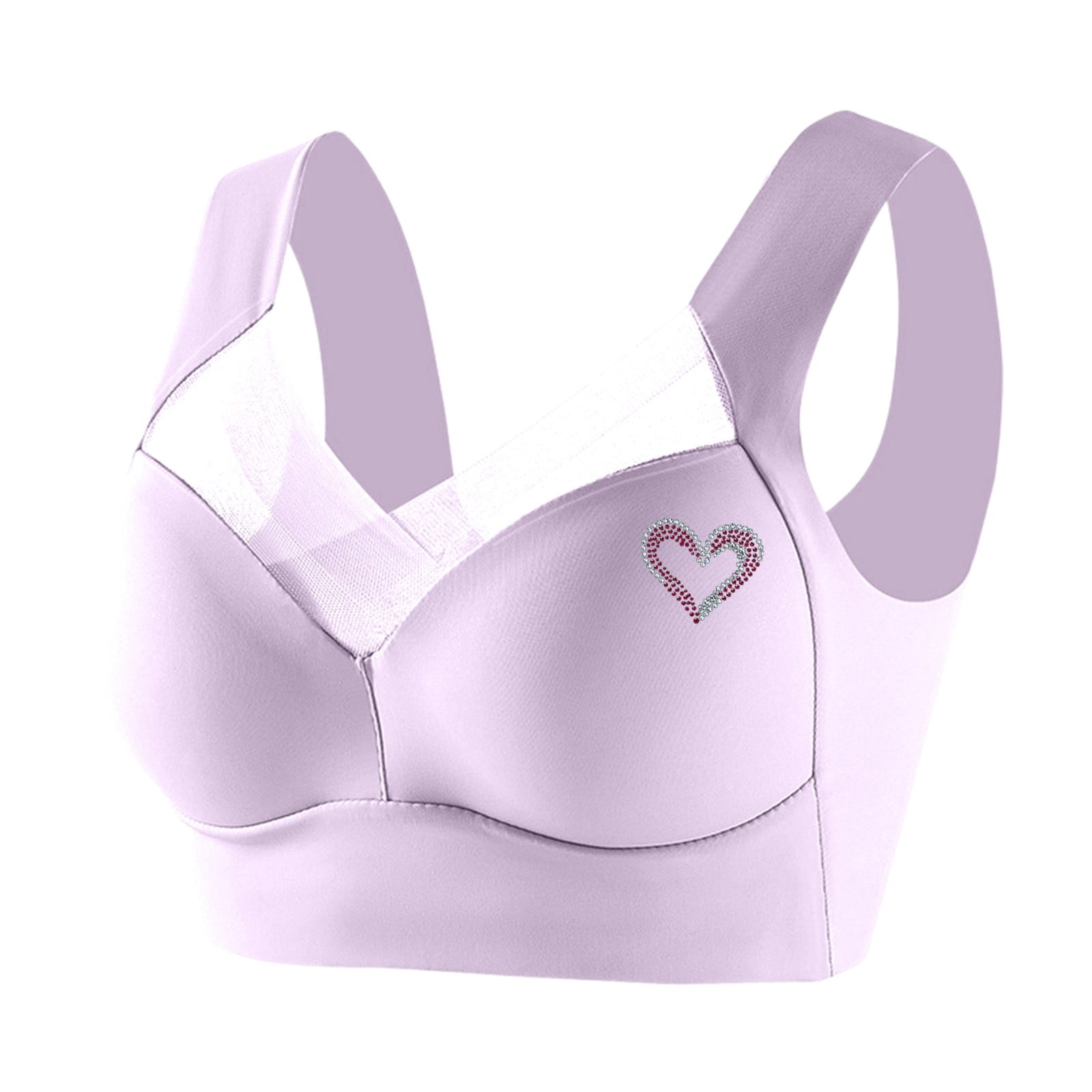 Bras, Women'S Plus Size Wireless Vest-Style Thin Adjustable Support Bra ...